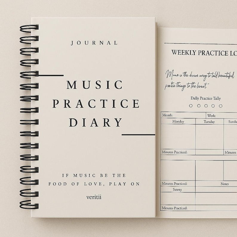 Musician Practice Diary Template (downloadable Pdf) - Etsy