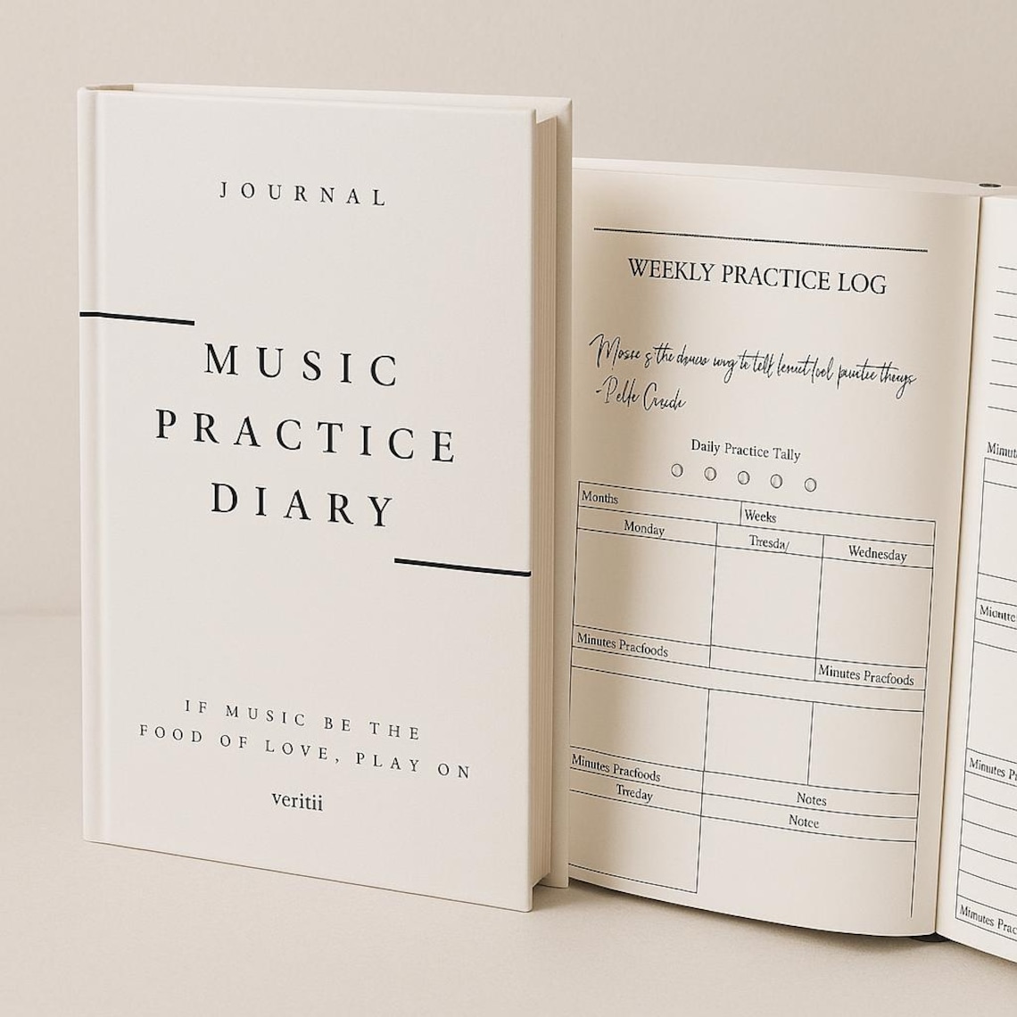 Musician Practice Diary Template (downloadable Pdf) - Etsy