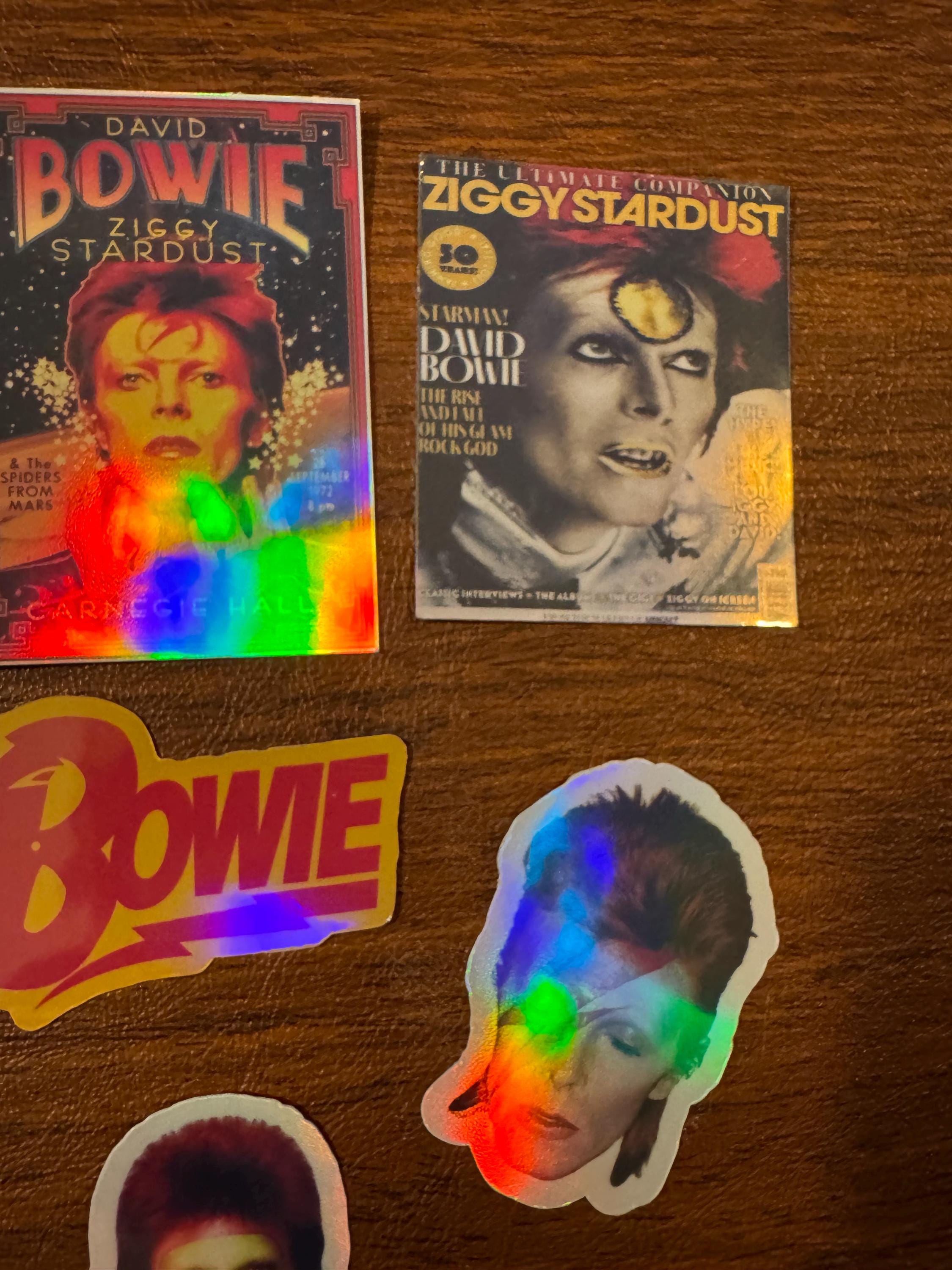 Ziggy Stardust | David Bowie Icon Holographic Sticker Pack (9 Stickers ...