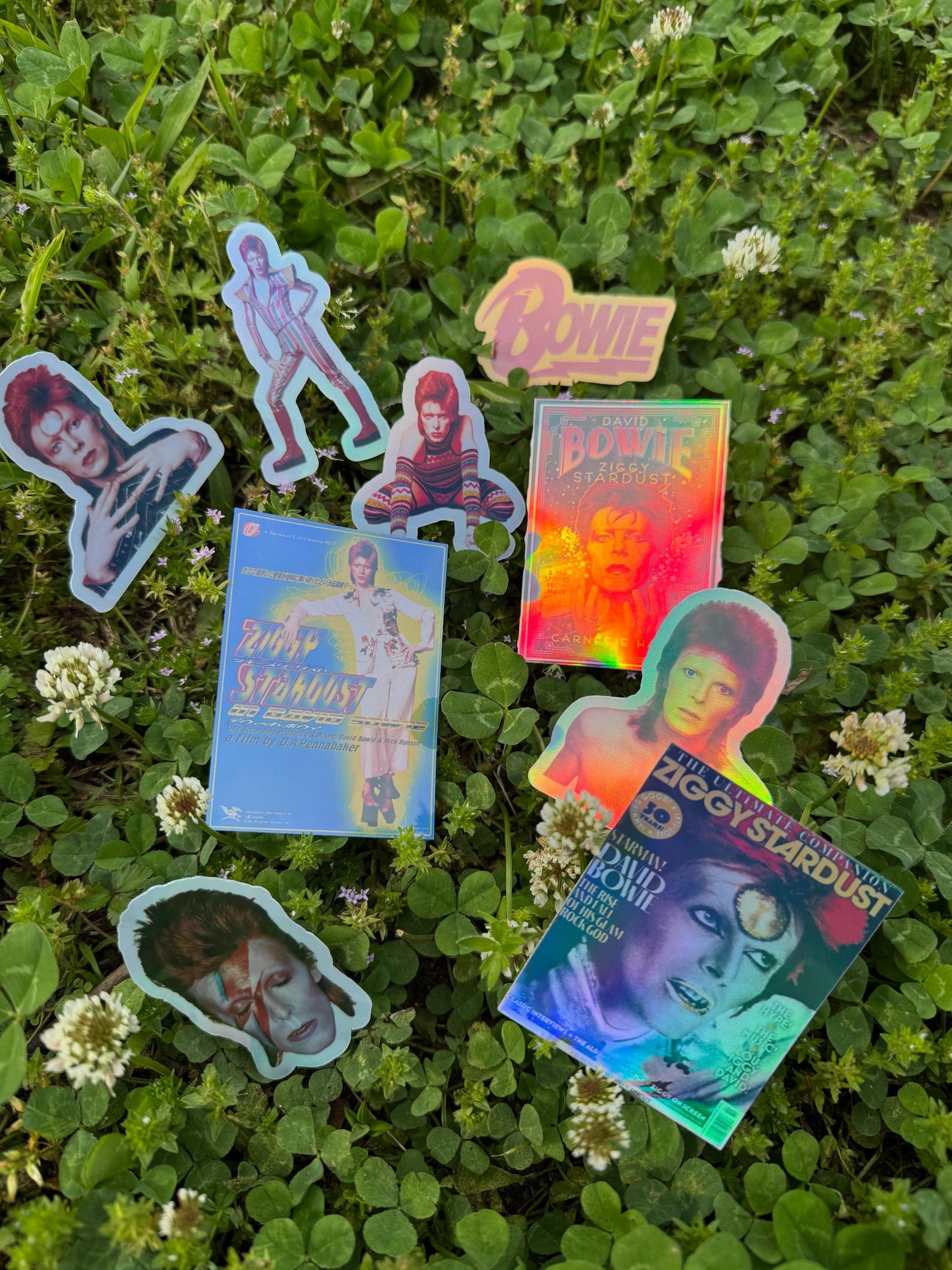 Ziggy Stardust | David Bowie Icon Holographic Sticker Pack (9 Stickers ...