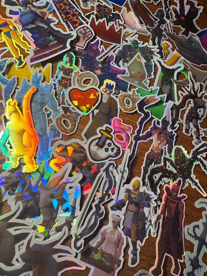Custom Old School Runescape Holographic Stickers: OSRS Sprite Pack - Etsy