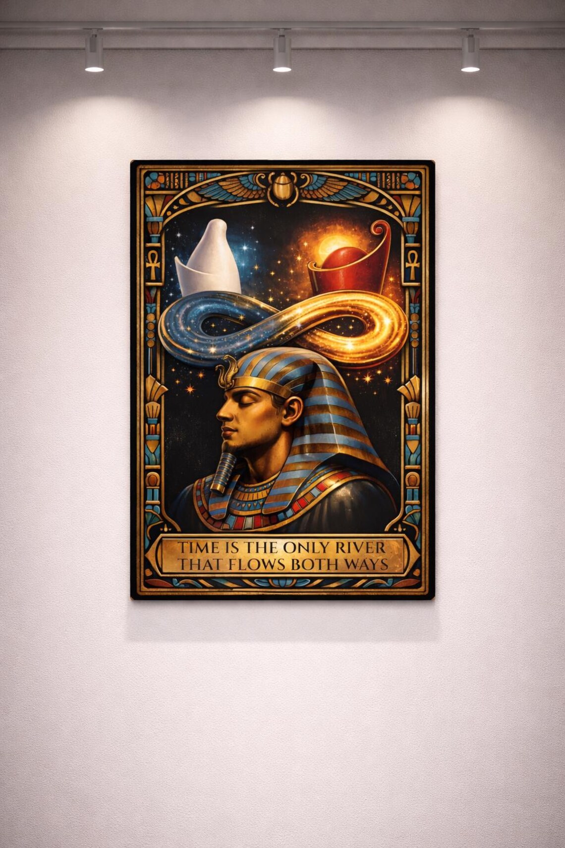Pharaoh of Time Metal Art Sign 20x30 | Egyptian Mythology Wall Decor ...