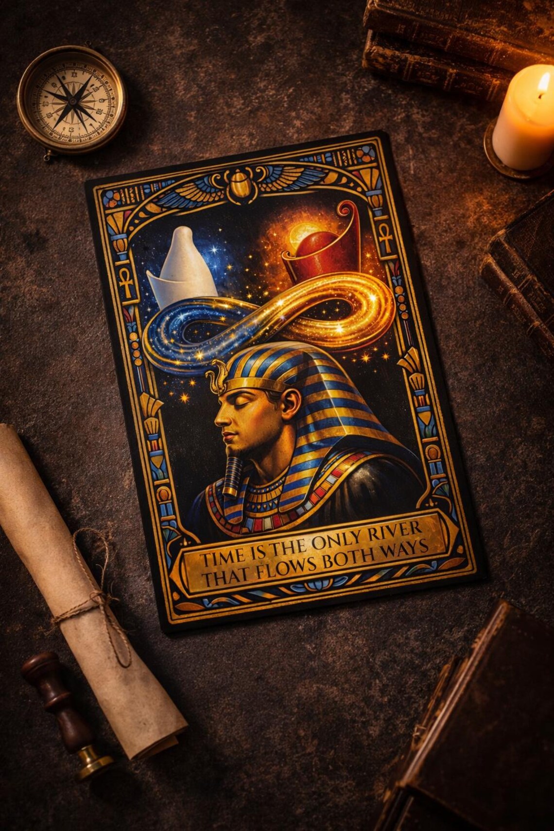 Pharaoh of Time Metal Art Sign 20x30 | Egyptian Mythology Wall Decor ...