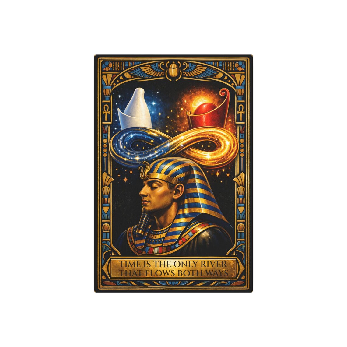 Pharaoh of Time Metal Art Sign 20x30 | Egyptian Mythology Wall Decor ...