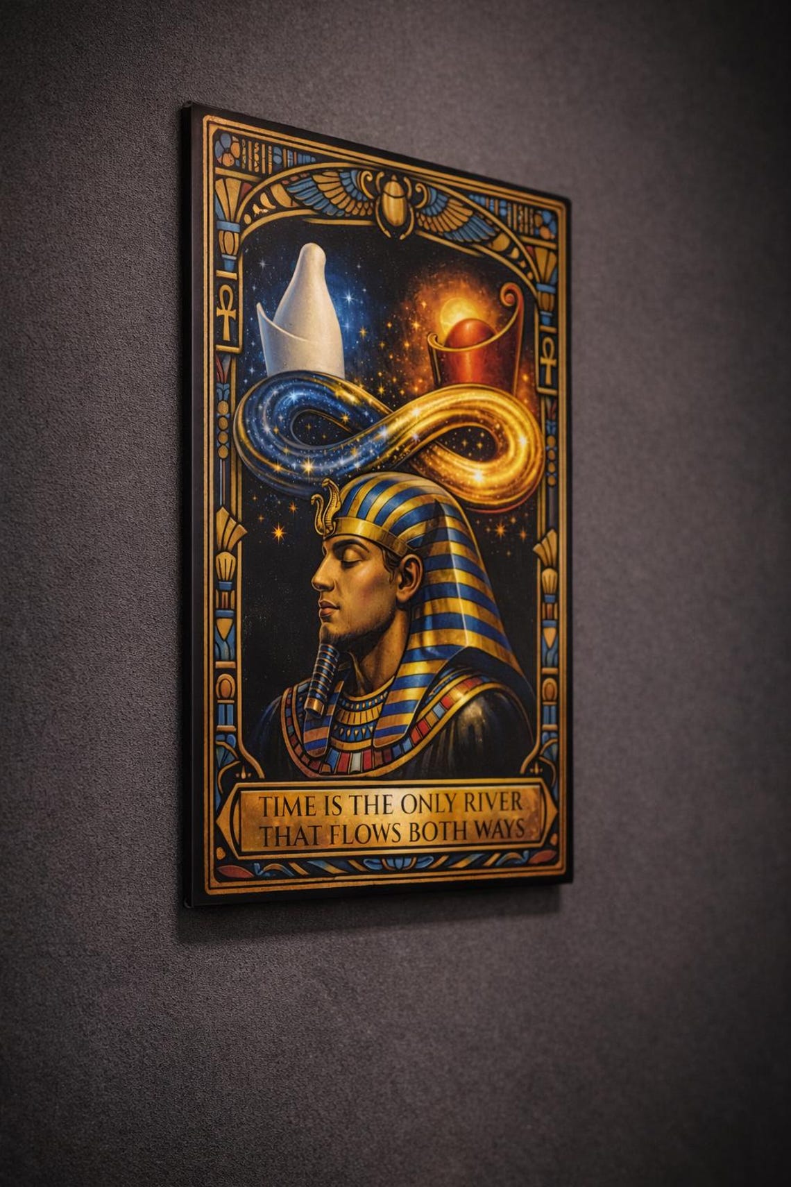 Pharaoh of Time Metal Art Sign 20x30 | Egyptian Mythology Wall Decor ...