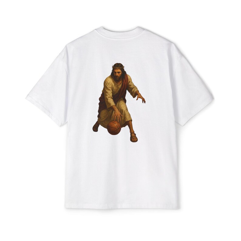Divine Crossover | Jesus Playing Basketball T-shirt | Vintage Art Tee ...