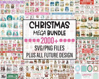 Christmas Mega Bundle, 2000+ Christmas PNG Files, Holiday Clipart ...
