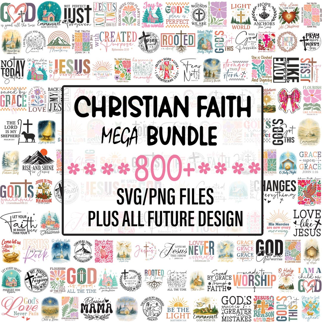 Megapaquete de Fe Cristiana, Archivos SVG Religiosos, Camiseta con ...