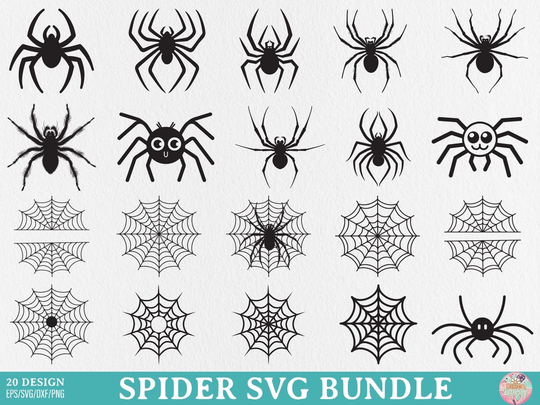 Spider Svg Bundle, Spider Web SVG, Spiderman Web Clipart, Spiderweb ...