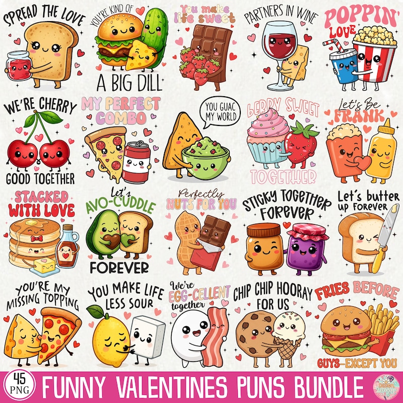 Valentine Foods Clipart - Etsy UK
