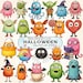 Monstrously Cute Halloween Clipart Bundle, Spooky Halloween Mini ...