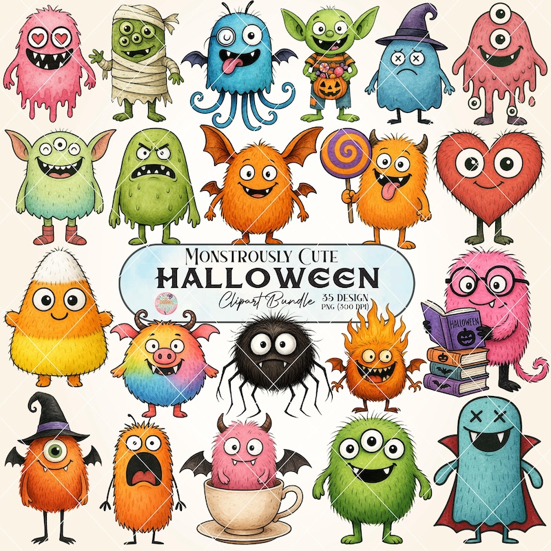 Monster Mash Clipart - Etsy