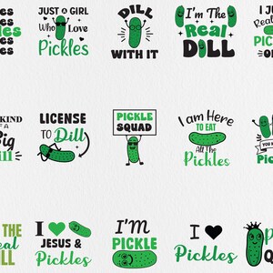 Funny Pickles SVG Bundle: T-shirt Designs, Clipart (digital Download ...