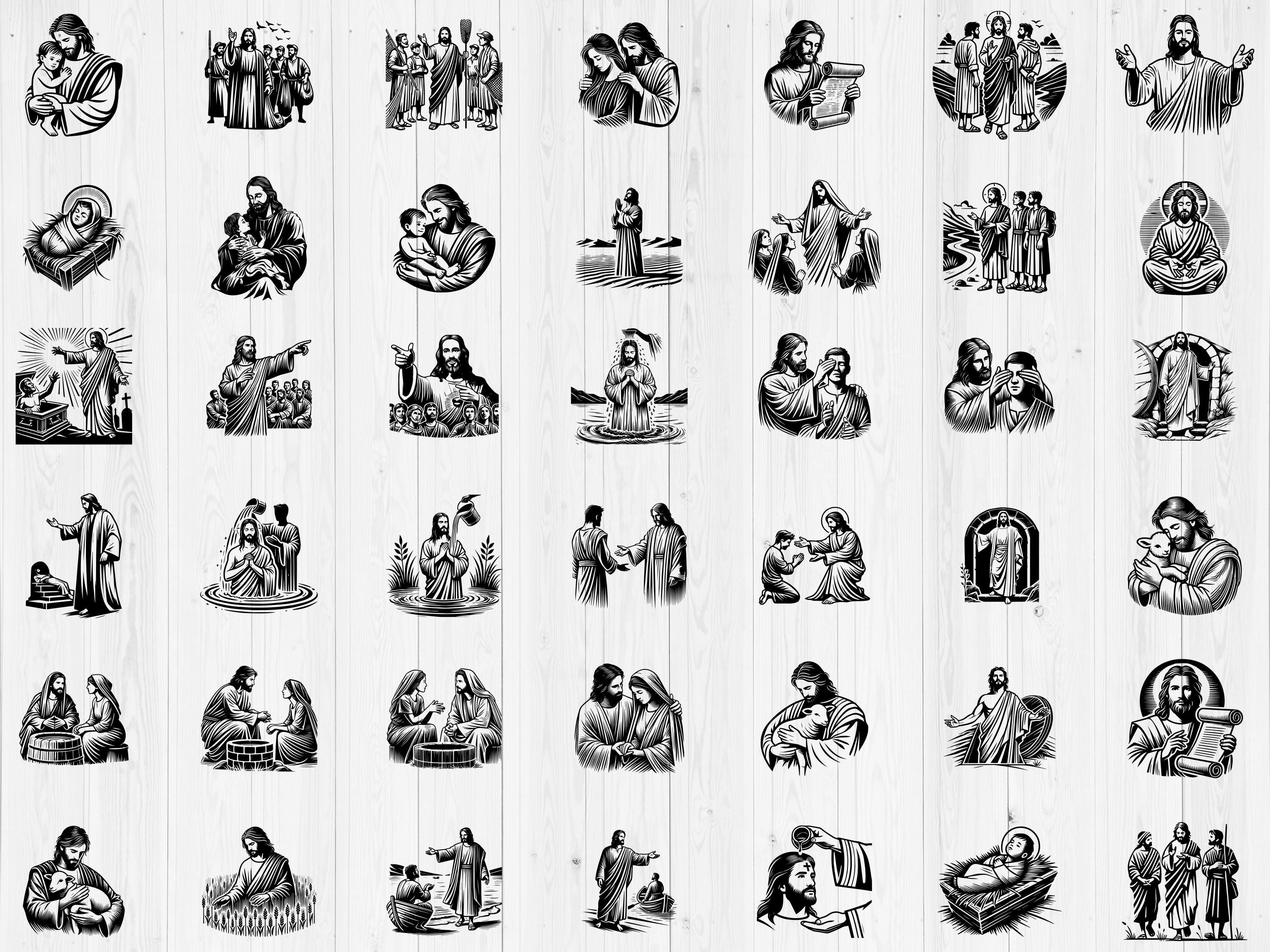 Jesus Christ Svg Files for Cricut, Jesus Christ Svg Vector, Christian ...