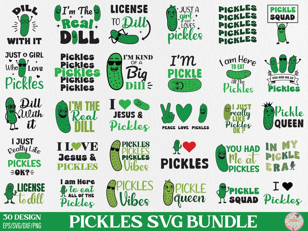 Pickles Svg Bundle Cricut Pickles SVG, Pickles T-shirt Design Svg ...