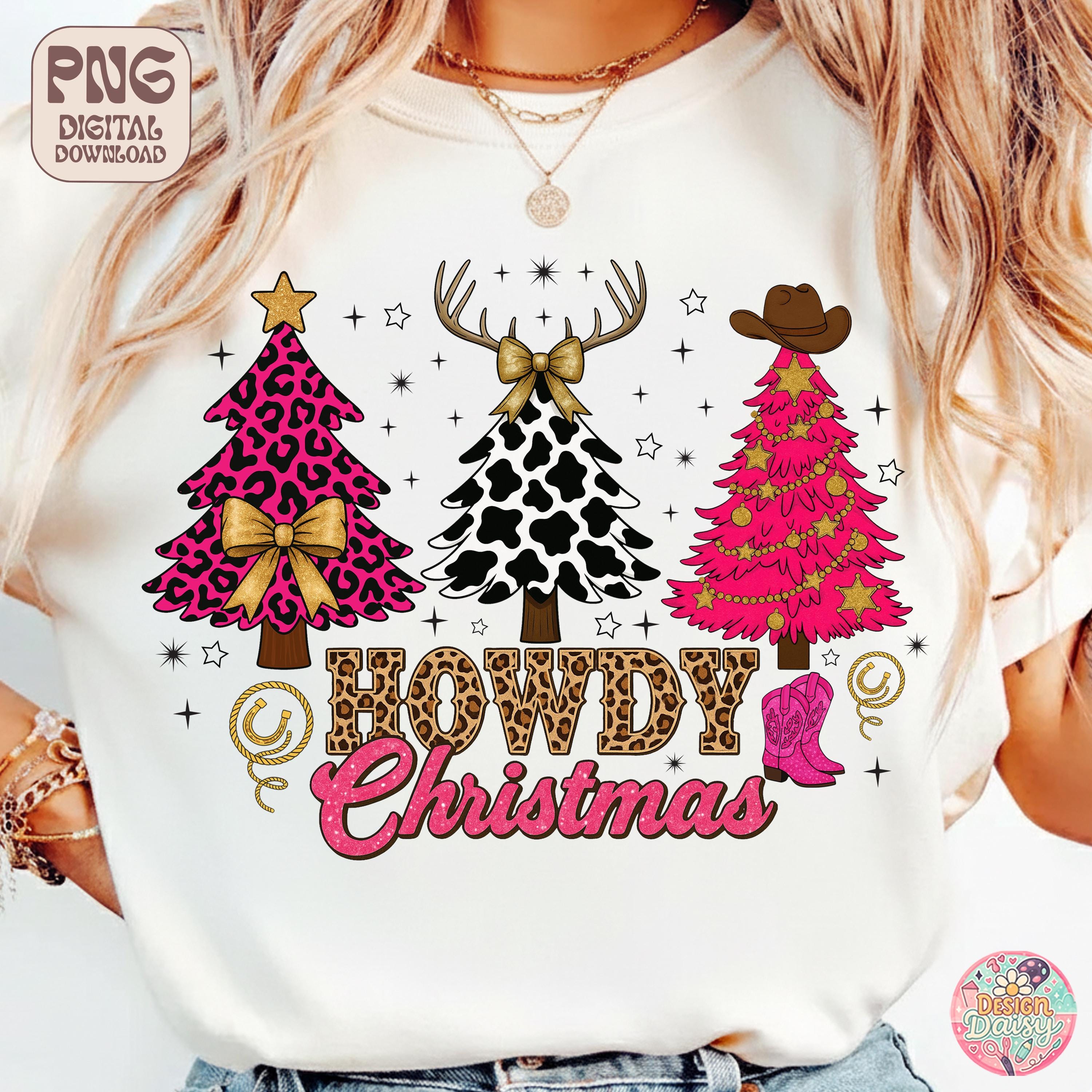 Western Christmas Tshirt PNG Bundle, Retro Country Png, Cowgirl Cowboy ...