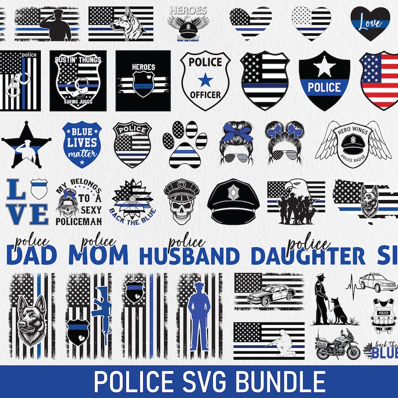 Police Svg - Etsy
