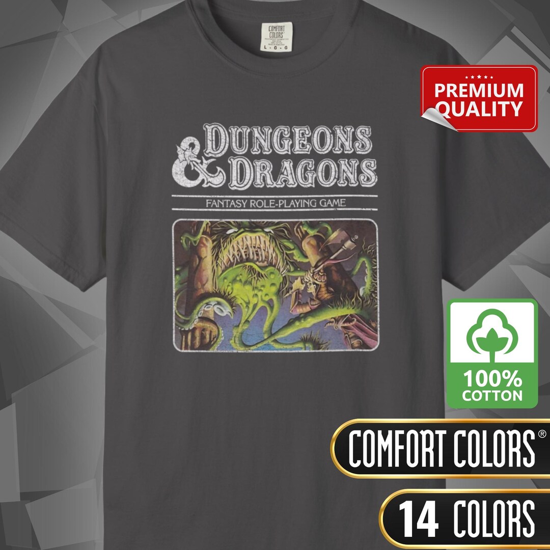D&D Vintage Graphic Tee (#9) Dungeons and Dragons 1974 70s 80s Retro ...