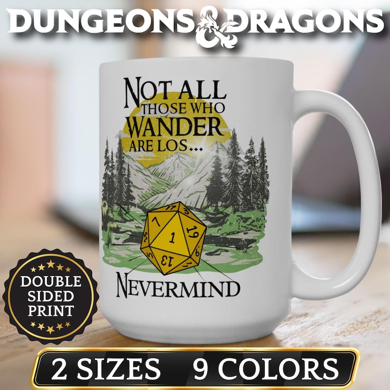 Survival Check RPG Mug | LOTR D&D D20 Critical Fail Meme | Dungeons and ...