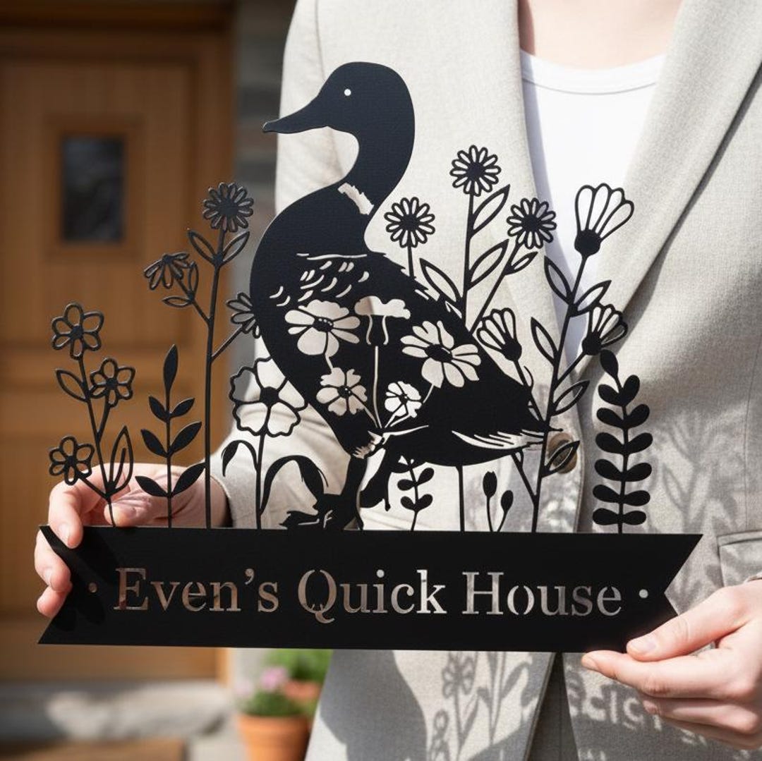 Personalized Duck Quick House Wall Sign,custom Duck Name Sign,custom ...