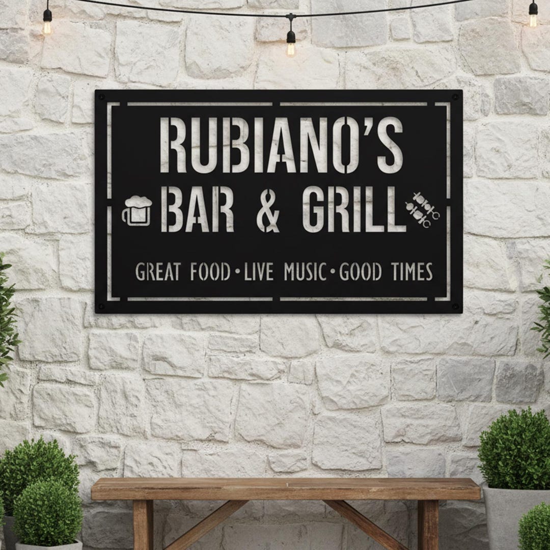 Personalized Outdoor Family Bar Sign,personalized Bar Gift Sign ...