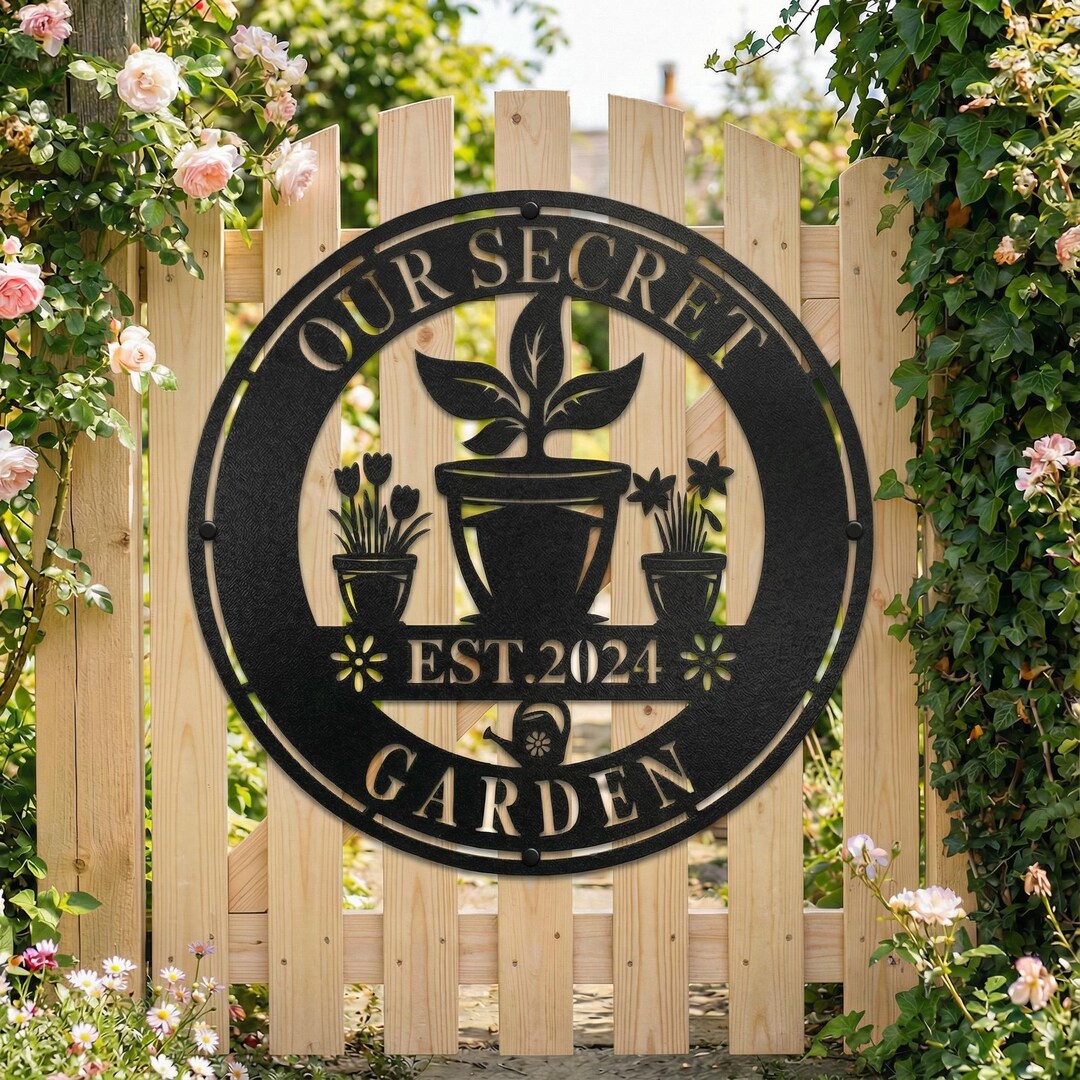 Personalized Garden Art Sign,personalized Garden Fence Sign ...