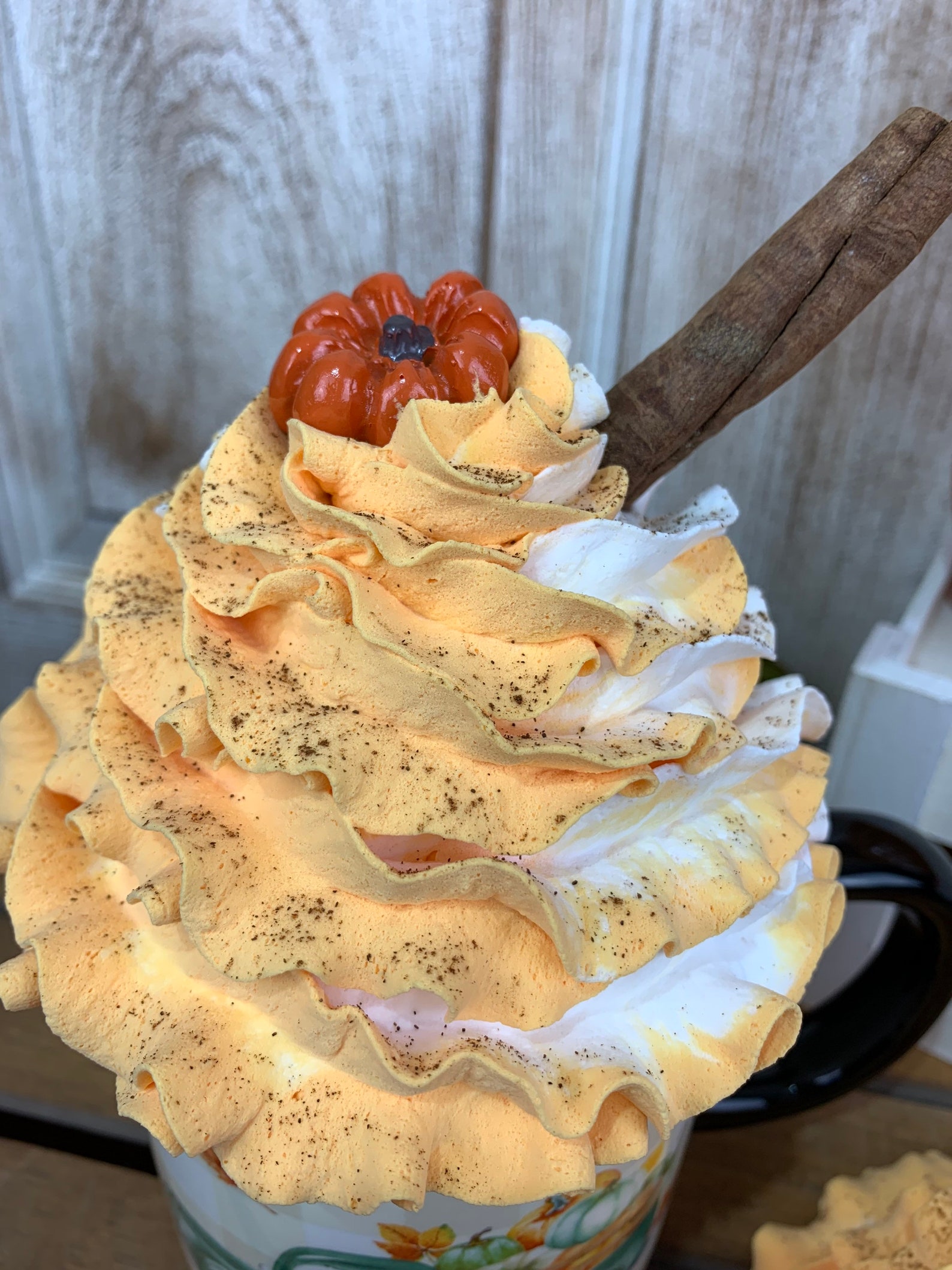 Large Mug Topper Fall Decor Fake Latte Topper Fall Mug - Etsy