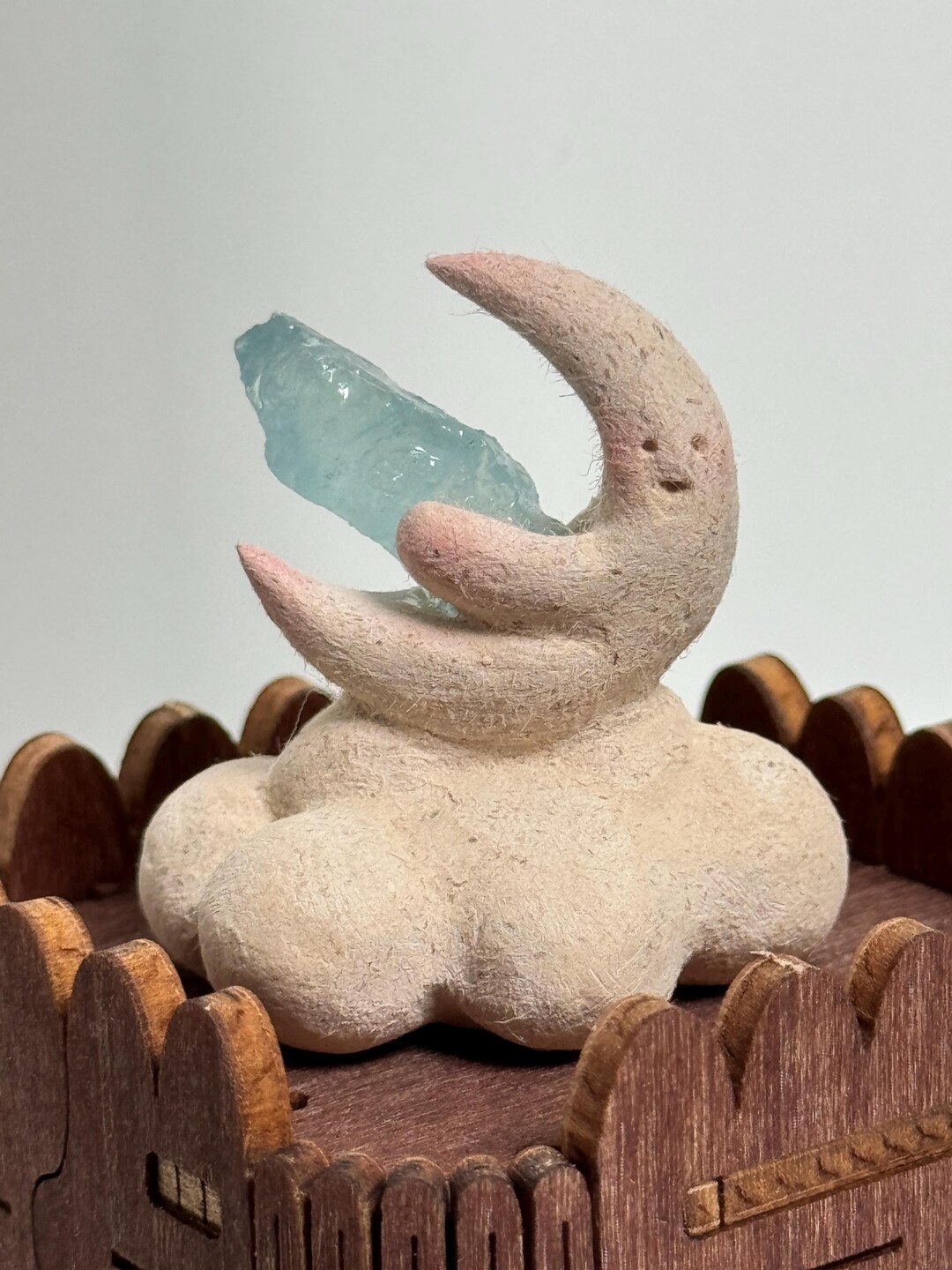 Handmade Mini Crystal Moon Figurine - Spiritual Desk Decor, Cute Gifts ...