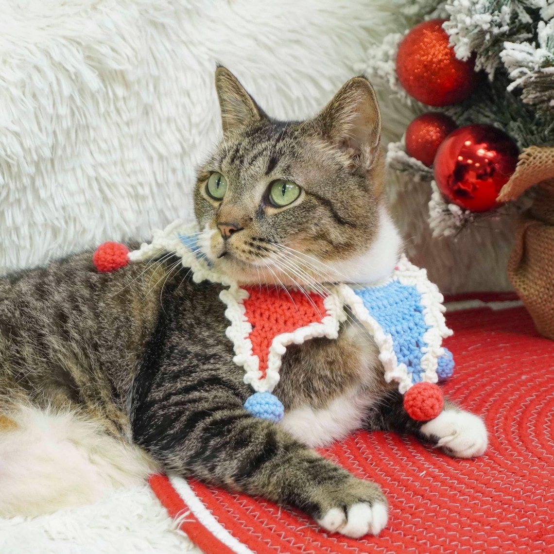 Cat Bib Crochet Pattern, Collar Bib Crochet Pattern, Cat Costume Bib ...