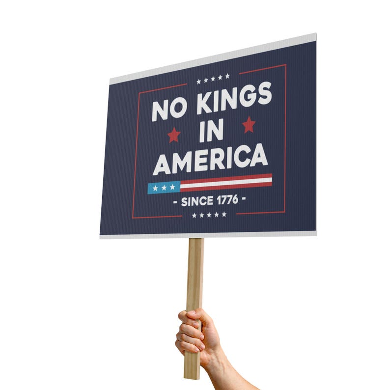 No Kings Protest Signs , Anti Trump Protest Sign , Protest Signs , No ...