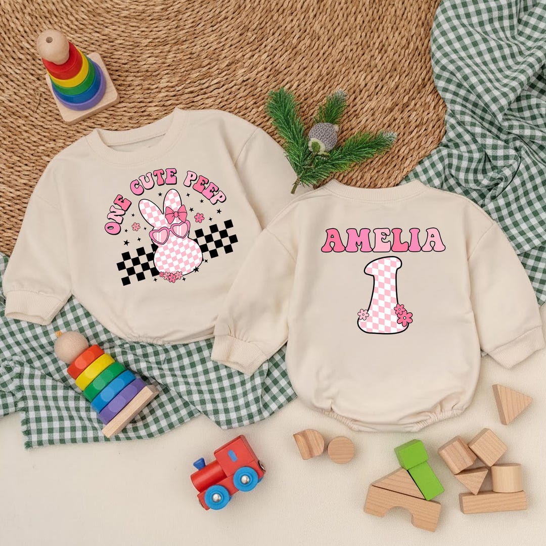 Custom One Cute Peep Kids Easter Baby Outfit, Chilling With My Peeps ...