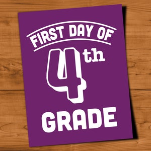 Colorful First Day of School Printable Signs INSTANT DOWNLOAD Printable ...