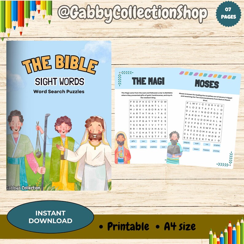 Bible Sight Words – Word Search Puzzles for Kids Ebook - Etsy