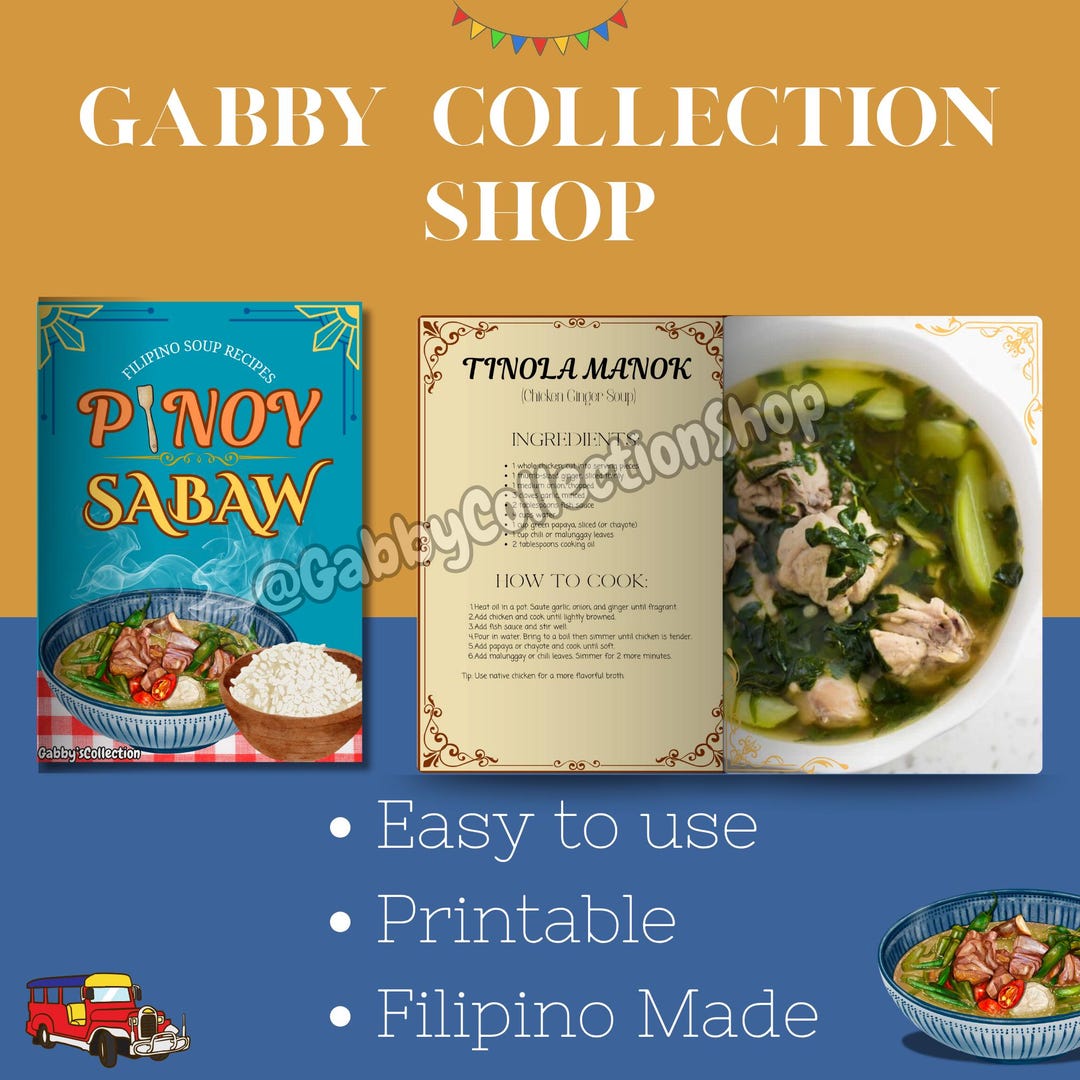 Pinoy Sabaw – A Digital Filipino Soup Recipe Ebook - Etsy