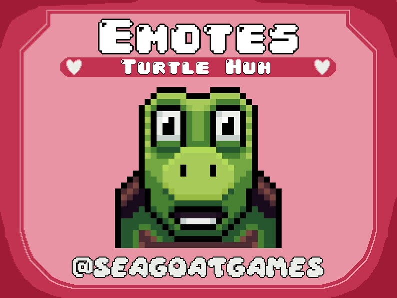 Turtle Huh Twitch Emote / Twitch Emote / Pixel Art / Streamer / Channel ...