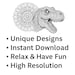 T-rex Mandala Coloring Pages for Adults and Kids - Printable Dinosaur ...