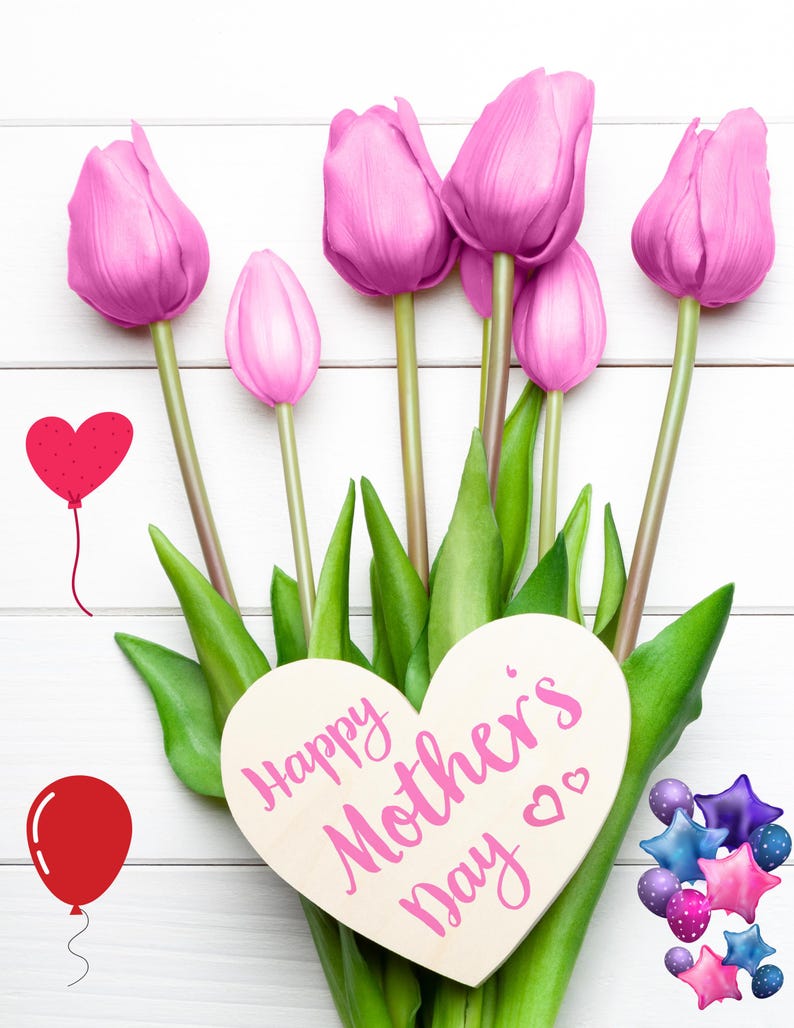 I Love You Mom Printable - Mothers Day Digital Gift - Wall Art With ...