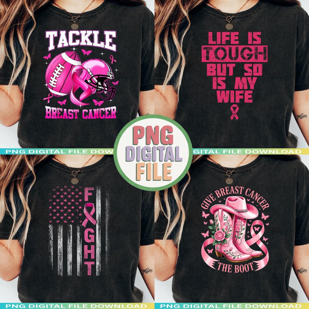 American Flag PNG Bundle, Breast Cancer Awareness Fight Survivor Life ...