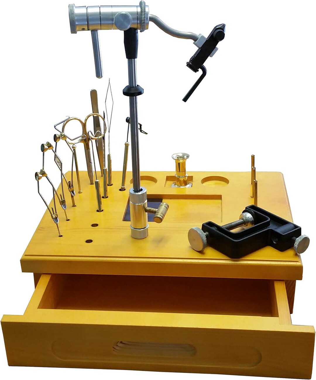 Wooden Fly Tying Kit Ez Vise - All-in-one Fly Tying Tool Kit – Great ...