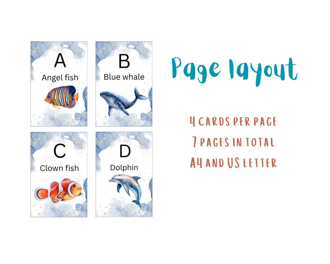 Under the Sea Flashcards | Digital Flashcards | Letter Flashcards ...