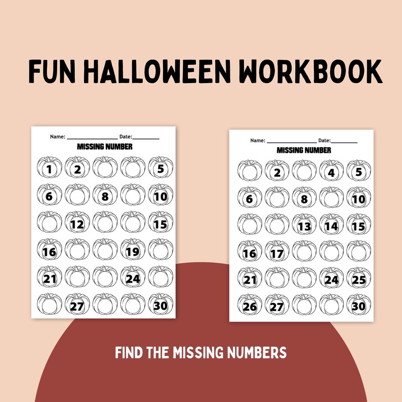 Halloween Math Activity Workbook - Printable Fall Coloring Pages (PDF ...