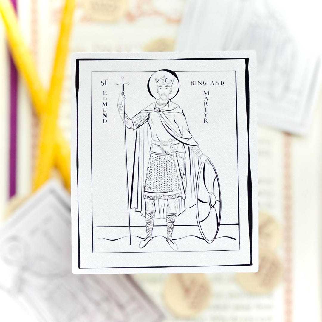 St. Edmund 4" Sticker - Orthodox Sticker - Orthodox Child Gift ...
