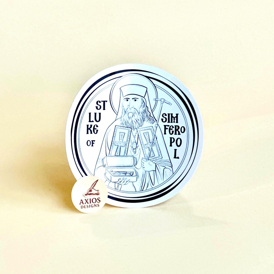 Saint Luke 4" Sticker - Orthodox Sticker - Orthodox Kid Gift - Orthodox ...