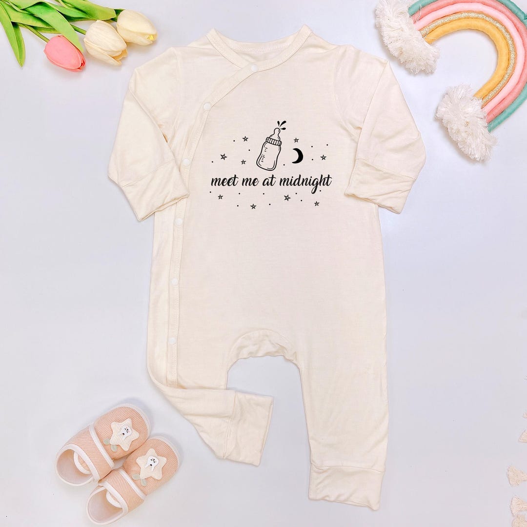 Meet Me at Midnight Newborn Outfits, Baby Milk Bottle Bodysuit, New ...