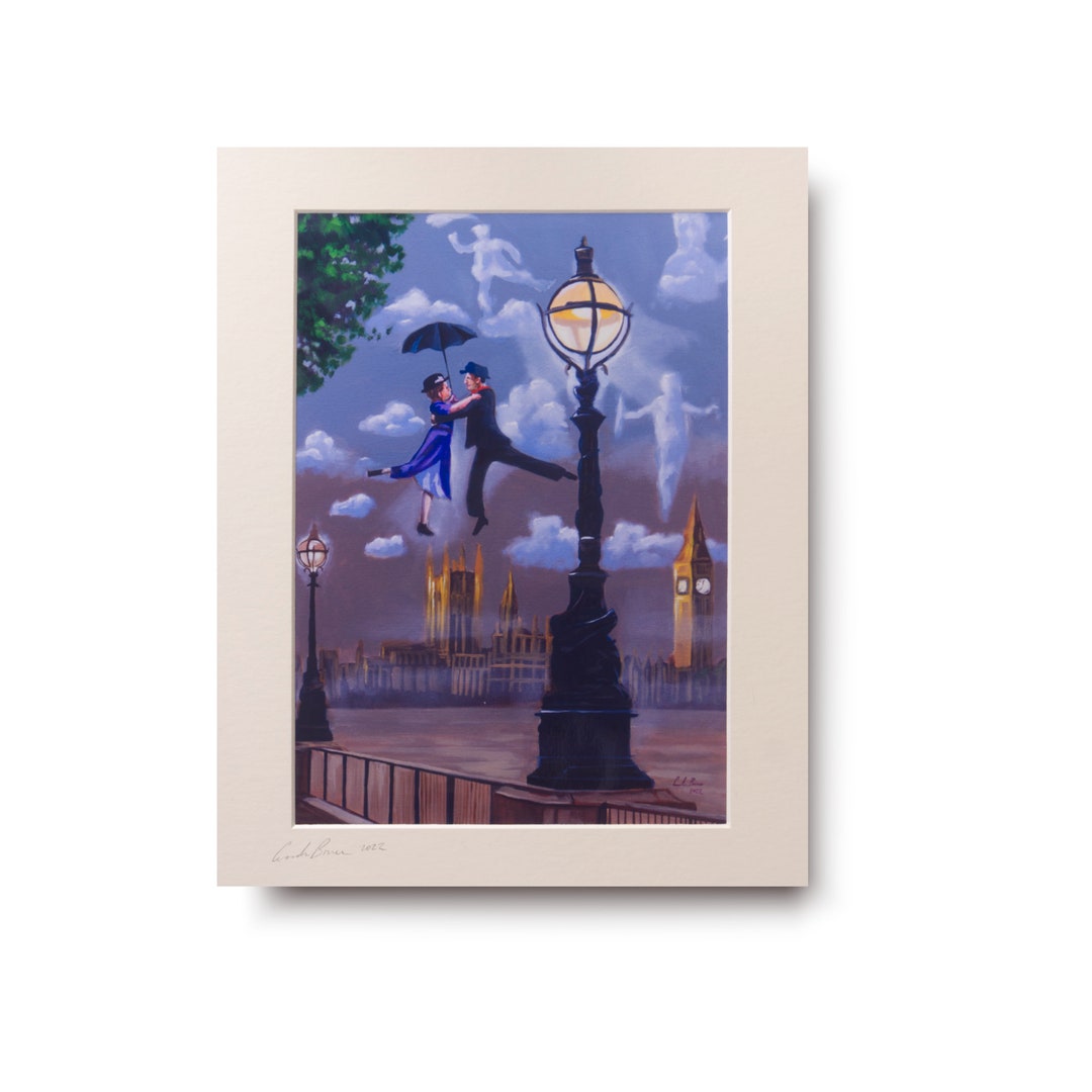 Mary Poppins and Bert the Chimney Sweep Art Print A4 Size - Etsy