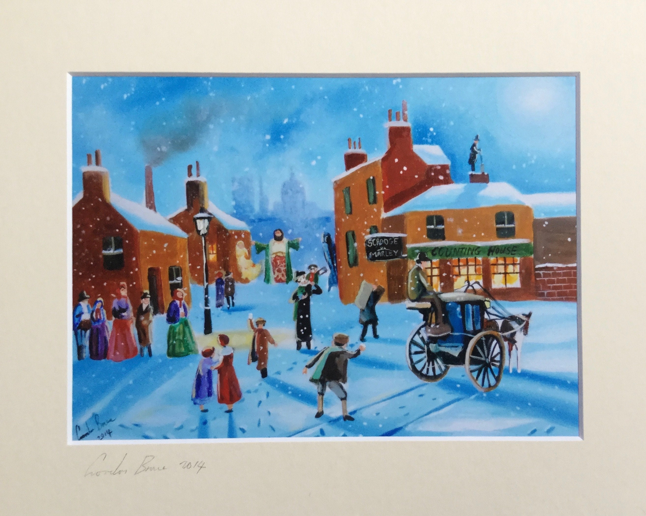 Scrooge, A Christmas Carol Print, Winter Painting From 2014 - Etsy
