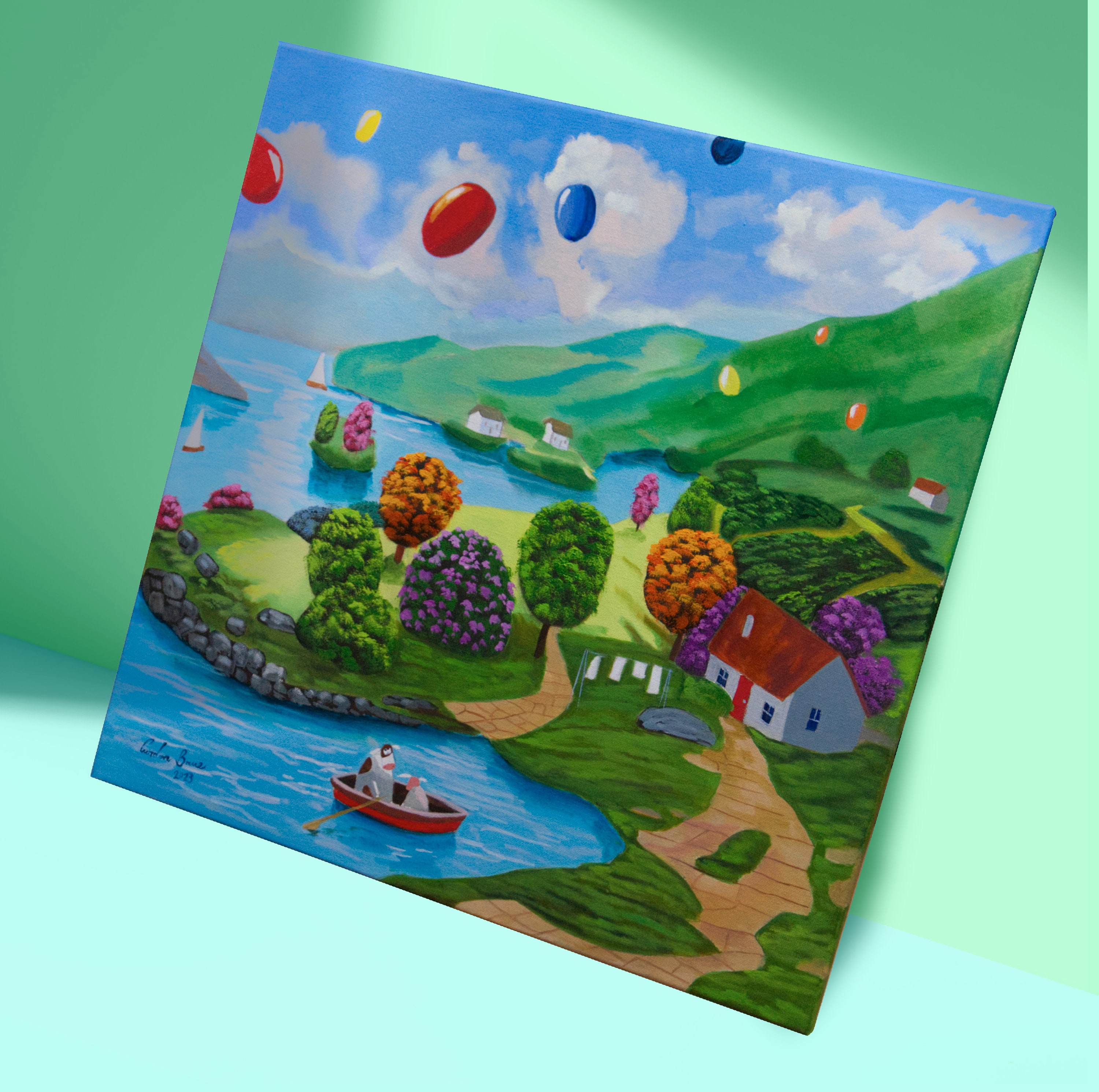 Happy Moments Naive Art Painting - Etsy