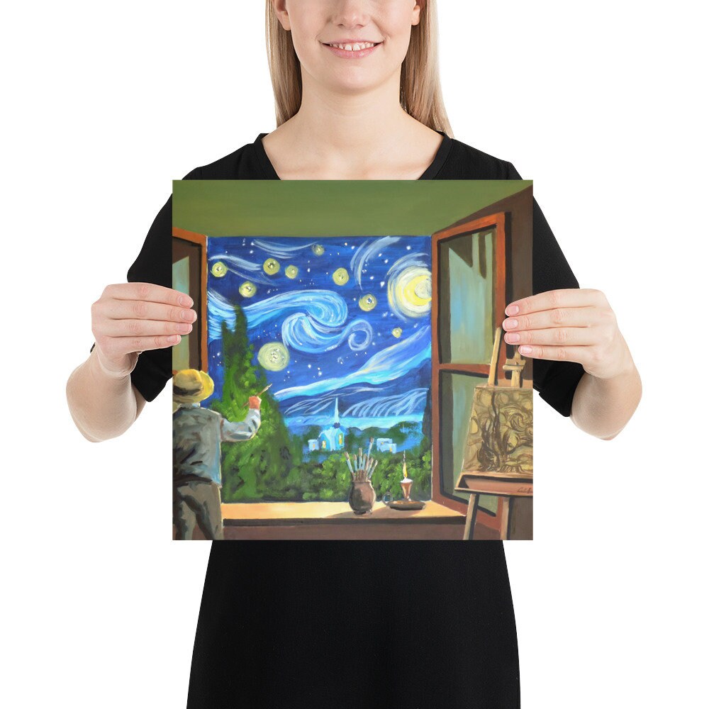 Van Gogh Starry Night Print Poster - Etsy