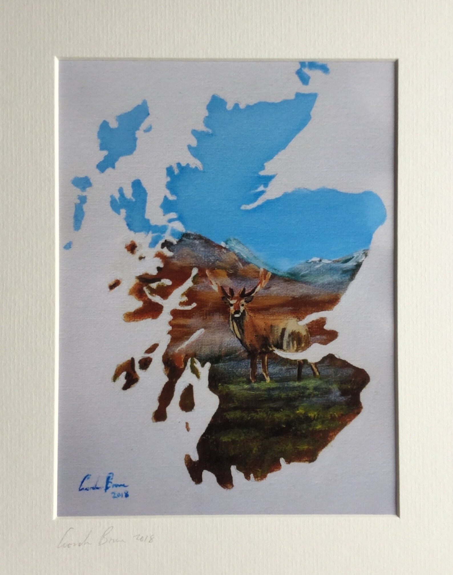Scotland Print, Highland Stag Painting From 2018 - Etsy