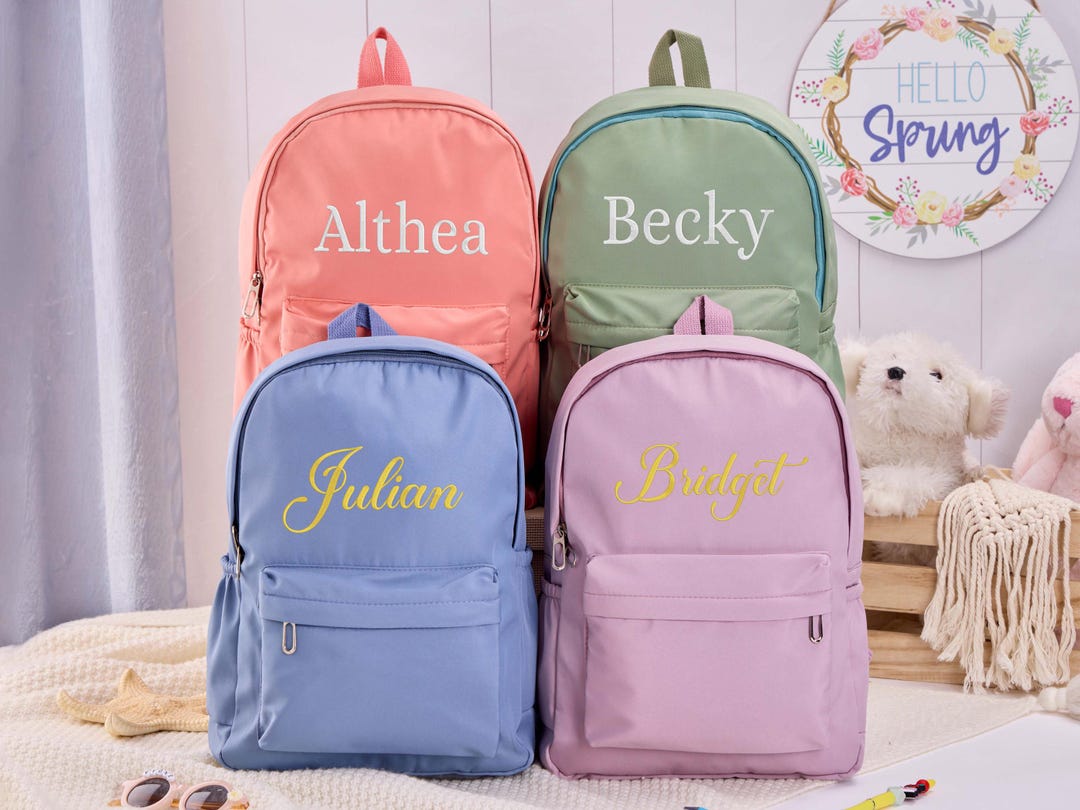 Embroidery Kids Backpack, Custom Kindergarten Toddler Backpack ...